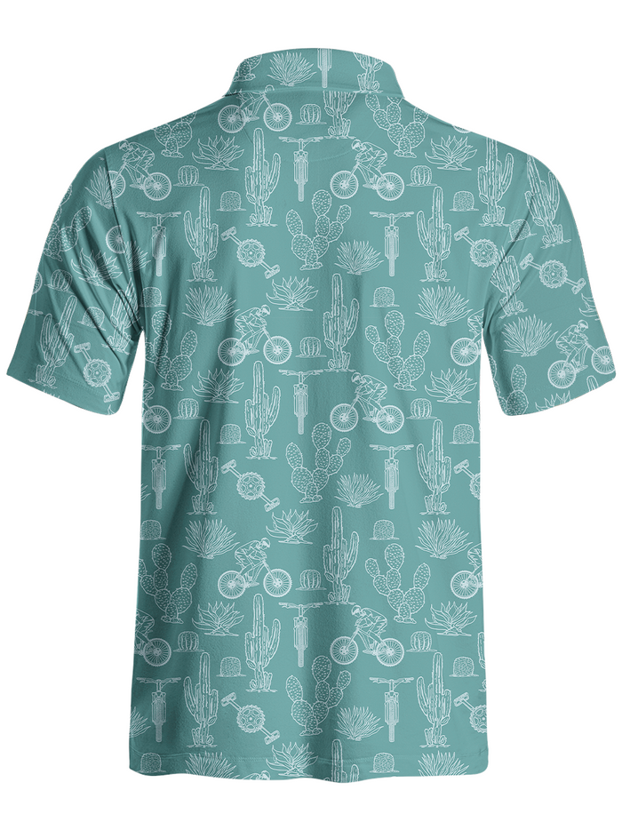Orionride Desert Cactus Men's Polo Shirt