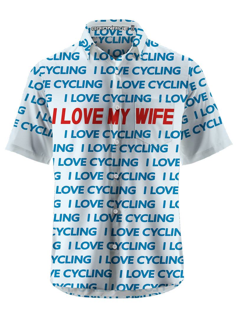 Orionride I Love My Wife Ultra Lightweight Short Sleeves Hawaiian shir