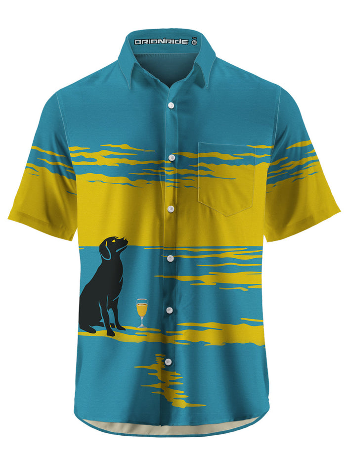 Orionride Short Sleeves Labrador on The Beach Ultra Lightweight Hawaii
