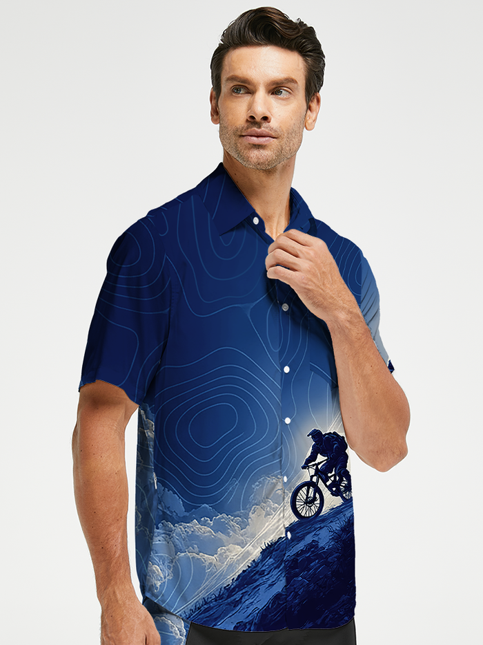 Orionride Clear Sky Ultra Lightweight Short Sleeves Hawaiian shirt