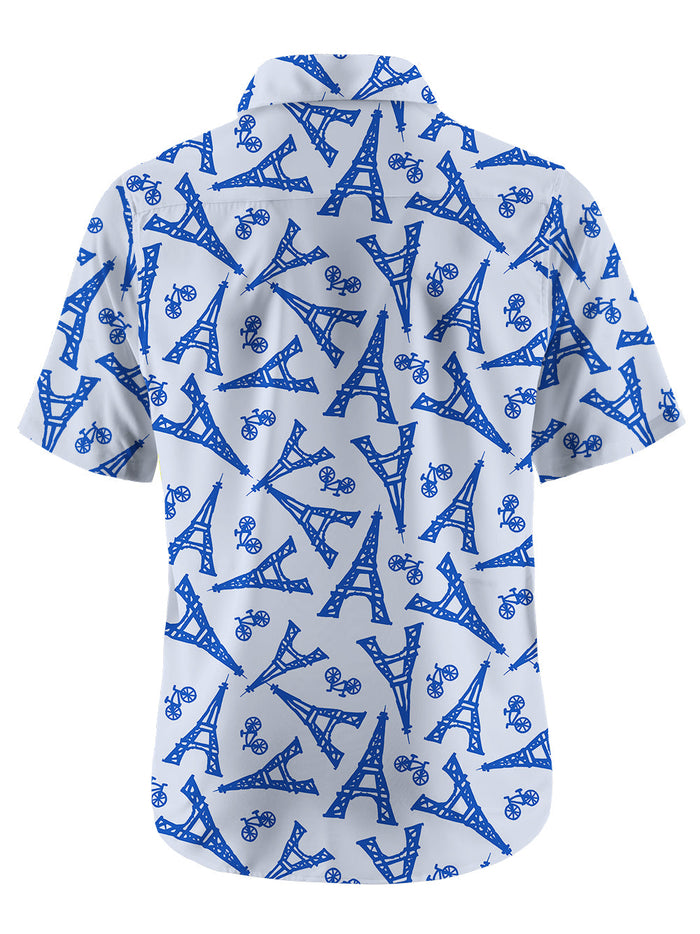 Orionride Eiffel Tower Ultra Lightweight Short Sleeves Hawaiian shirt