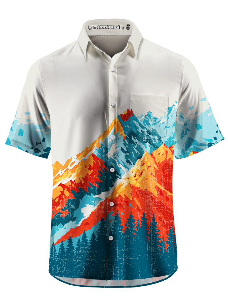 Orionride Painted Peaks Ultra Lightweight Short Sleeves Hawaiian shirt