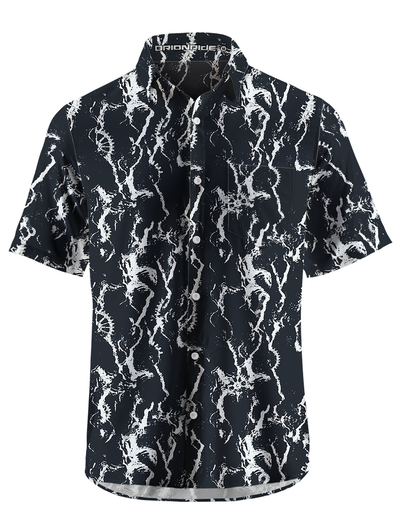 Orionride Marble Stripes Ultra Lightweight Short Sleeves Hawaiian shir