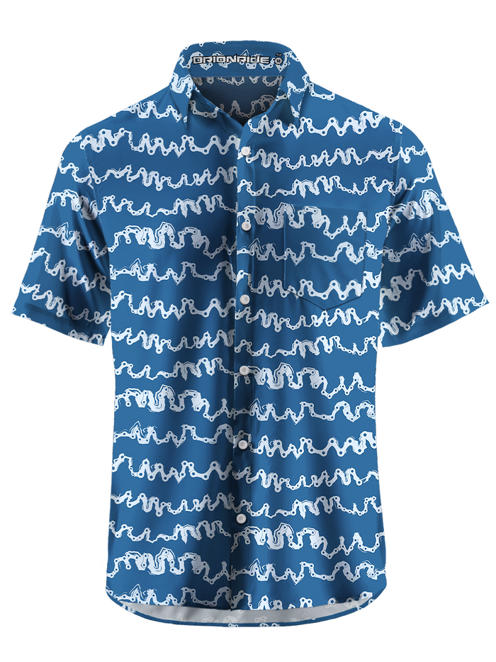 Orionride Chain Wave Ultra Lightweight Short Sleeves Hawaiian shirt