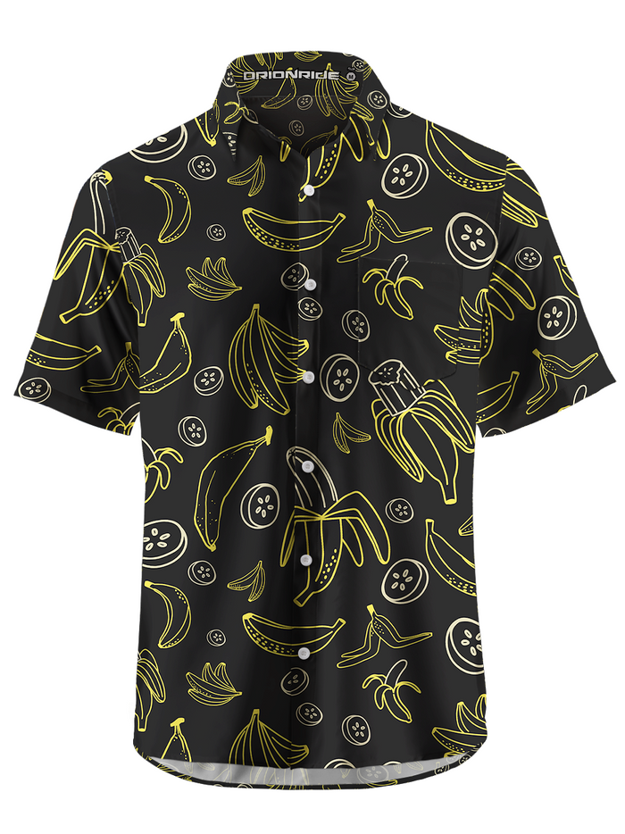 Orionride Energetic Bananas Ultra Lightweight Short Sleeves Hawaiian s
